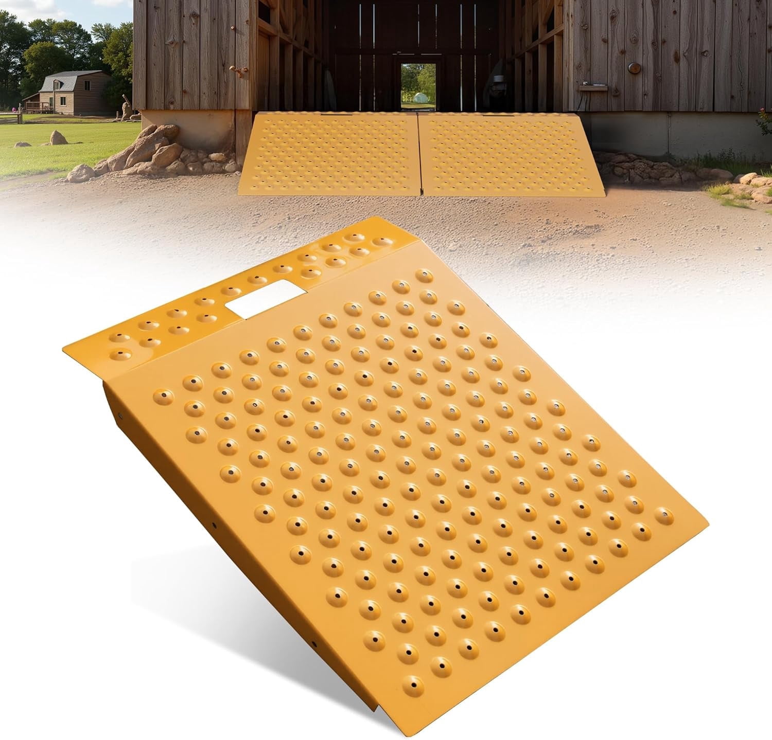 VNN Shed Ramp for Riding Mower Anti-Slip Punch Plate Ramp for ATV ...