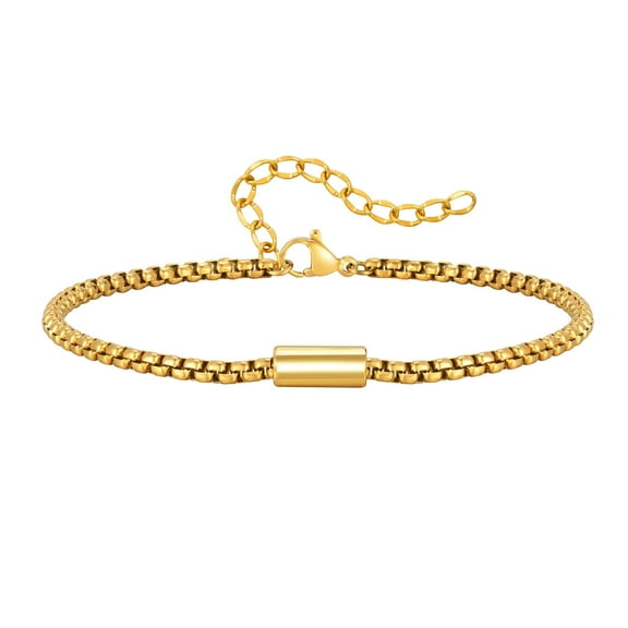 8mm Wide 316L Stainless Steel Bracelet Byzantine Link Chain Bracelet ...