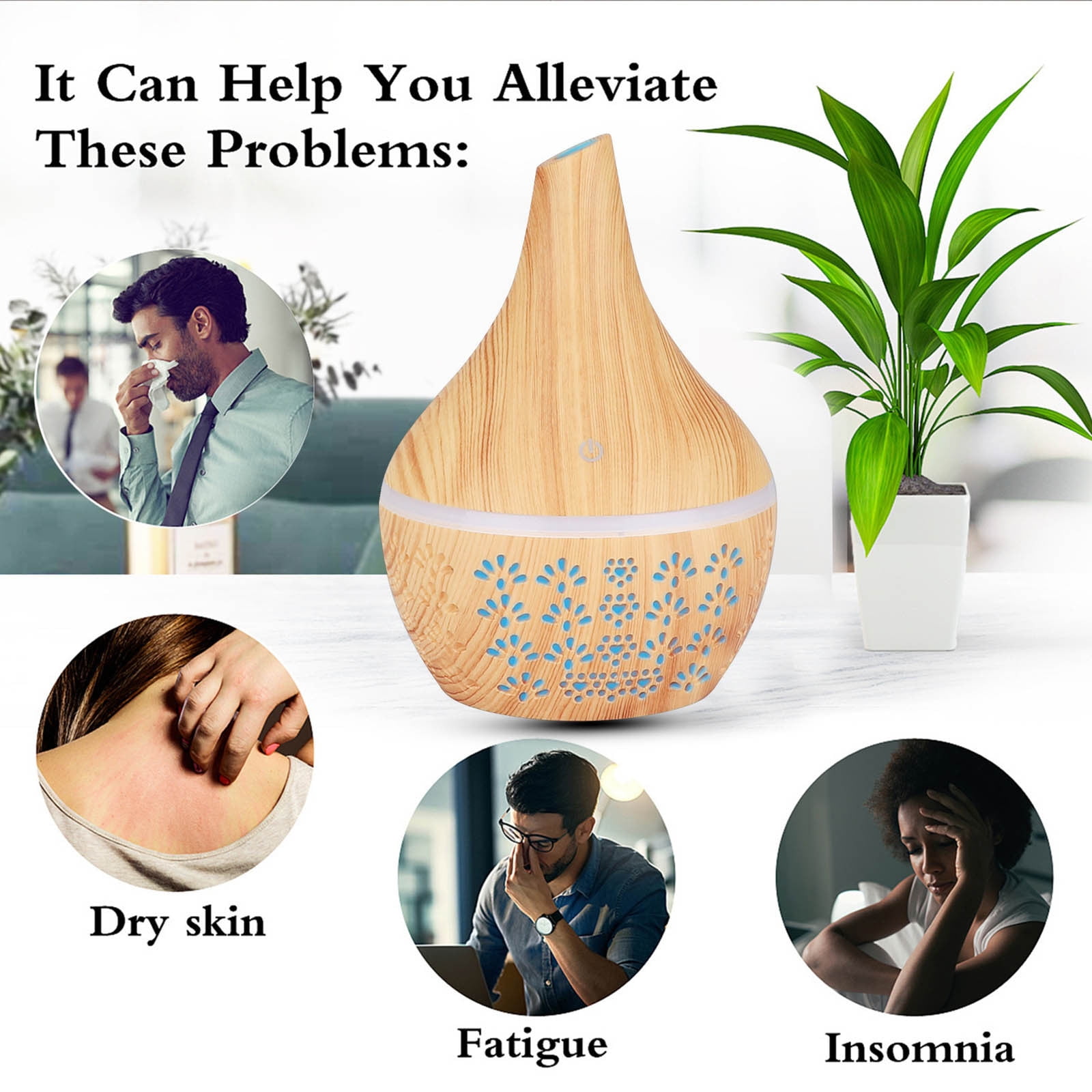 VOAVEKE Air Diffusers For Home,Oil Diffuser, Aroma Essential Oil ...