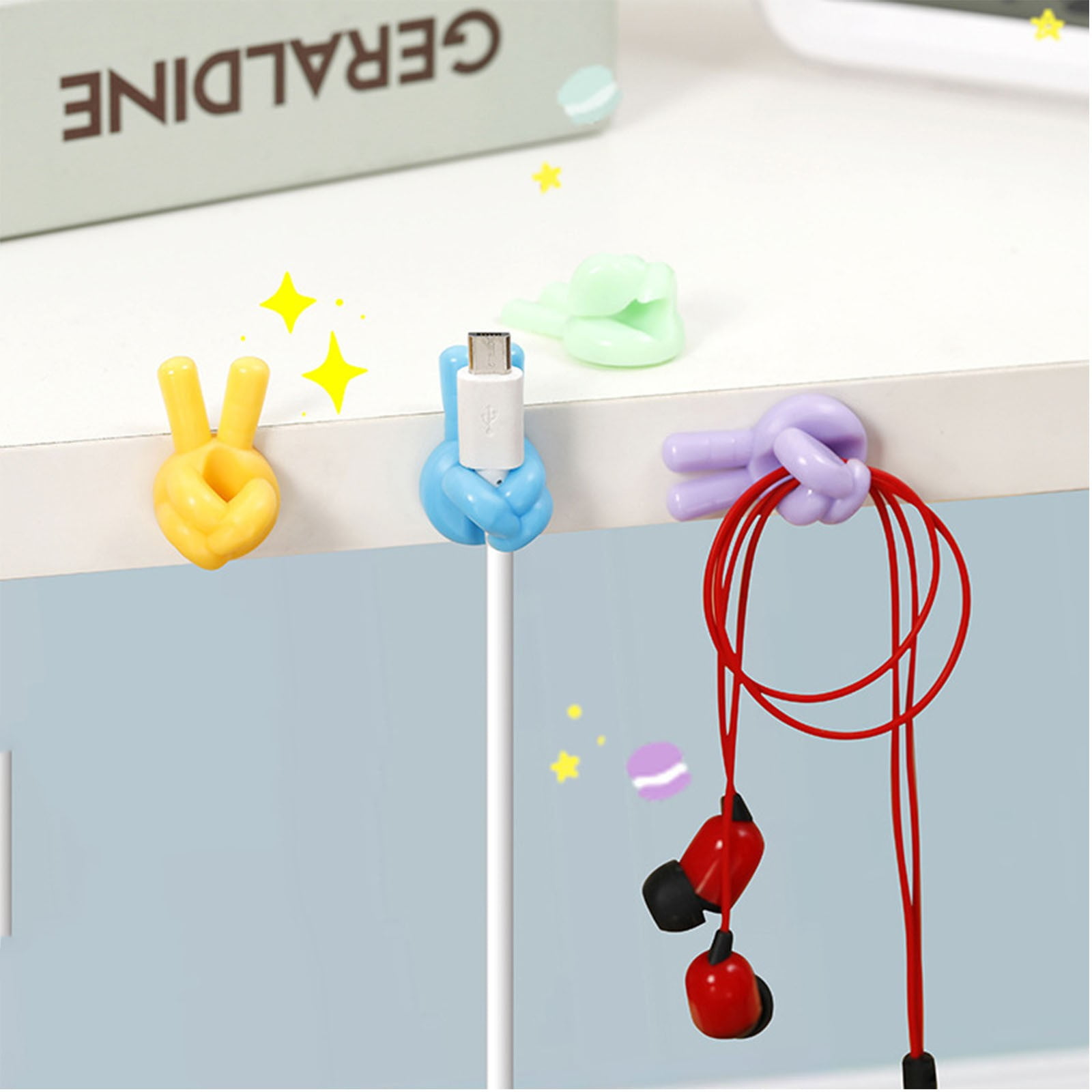 VOAVEKE Clothes Hangers, Clothes Rack, 10pcs Finger Hook Hub Cute Data ...