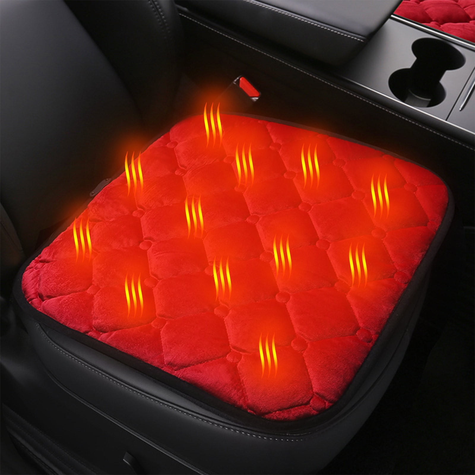 VOAVEKE Heated Car Seat Cushion USB Portable Car Heating Pad Back ...