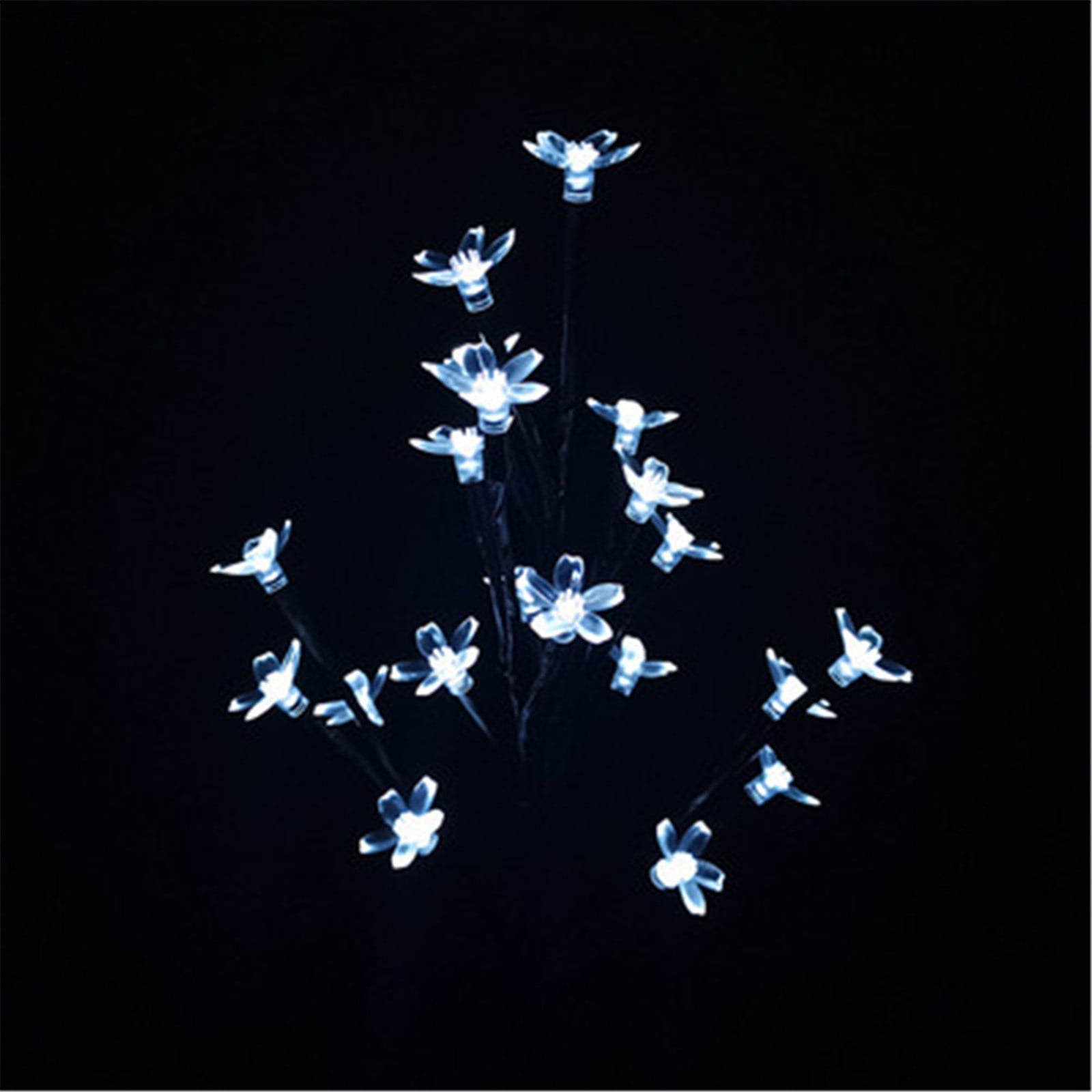 VOAVEKE New Solar Powered Light LED Peach Blossoms Branch Light ...