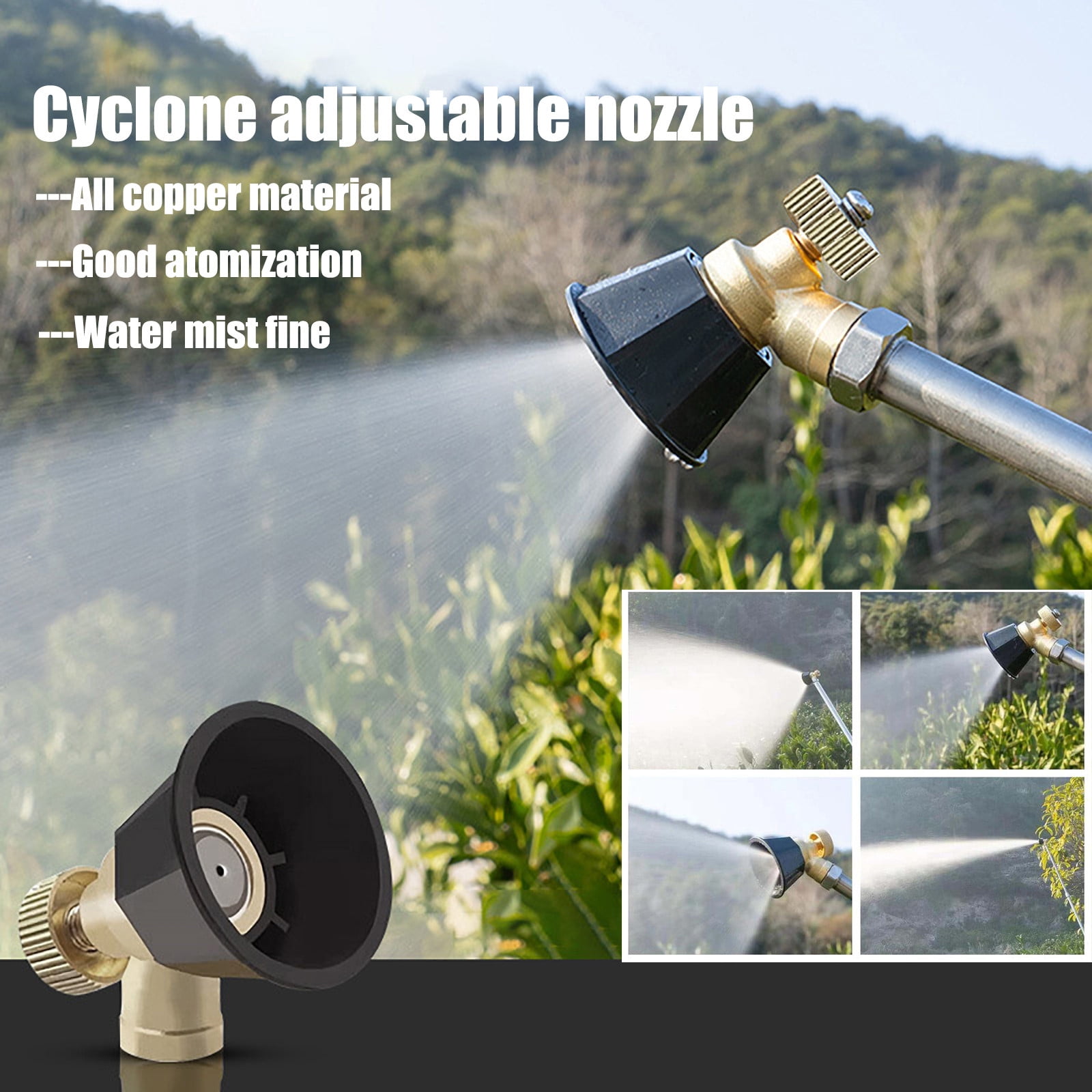 VOAVEKE Sprinklers For Yard,Lawns Sprinkler,Brass Adjustables Height Atomization Nozzle Roof ...