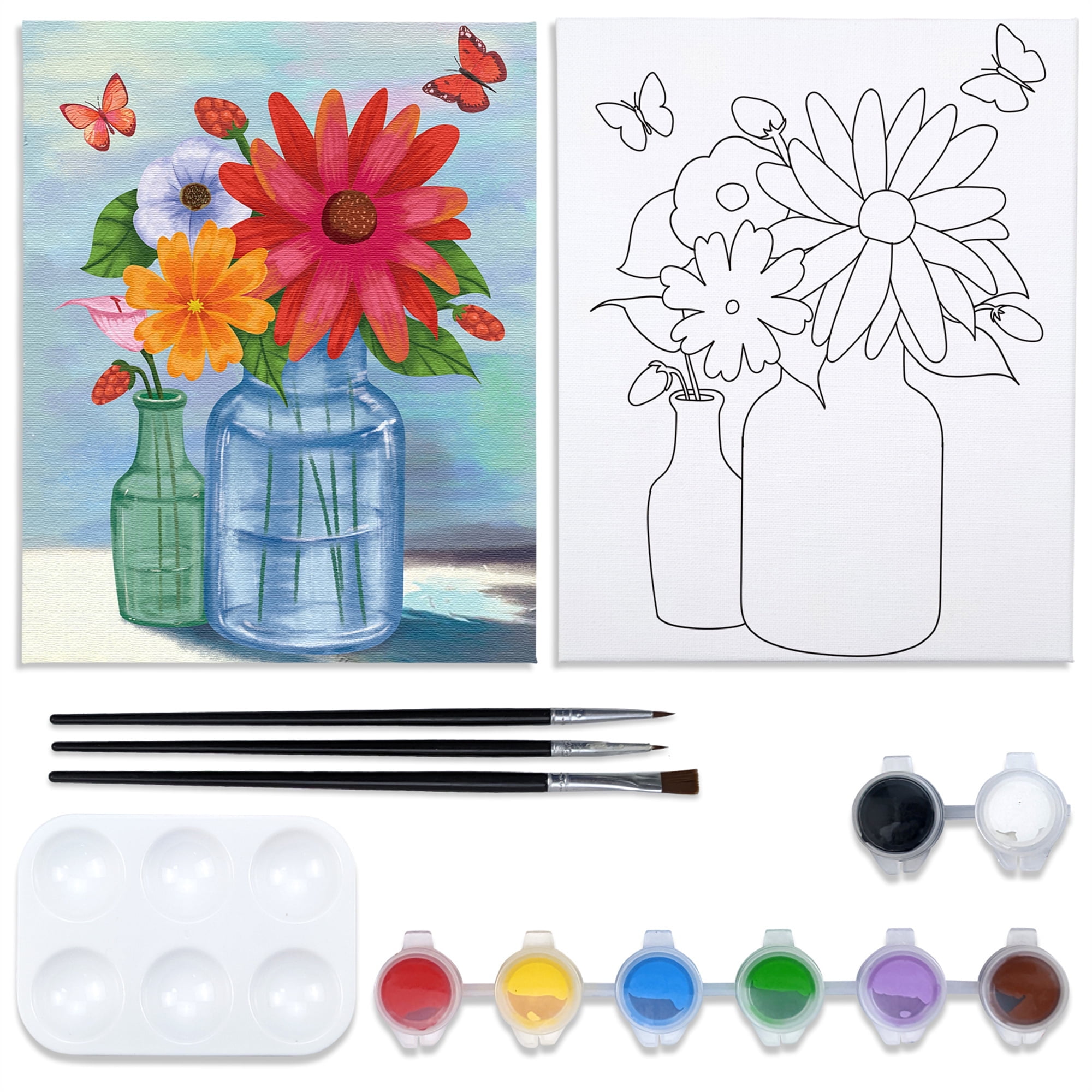 VOCHIC Paint and Sip Canvas Painting Kit Pre Drawn Canvas for Painting ...