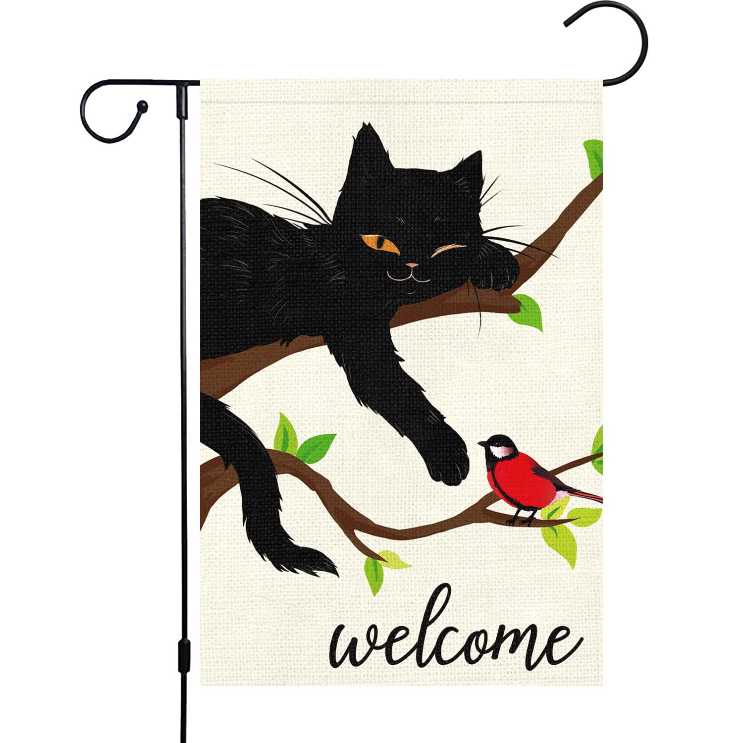 VOCHIC Welcome Spring Garden Flag 12x18 Double Sided, Burlap Small ...