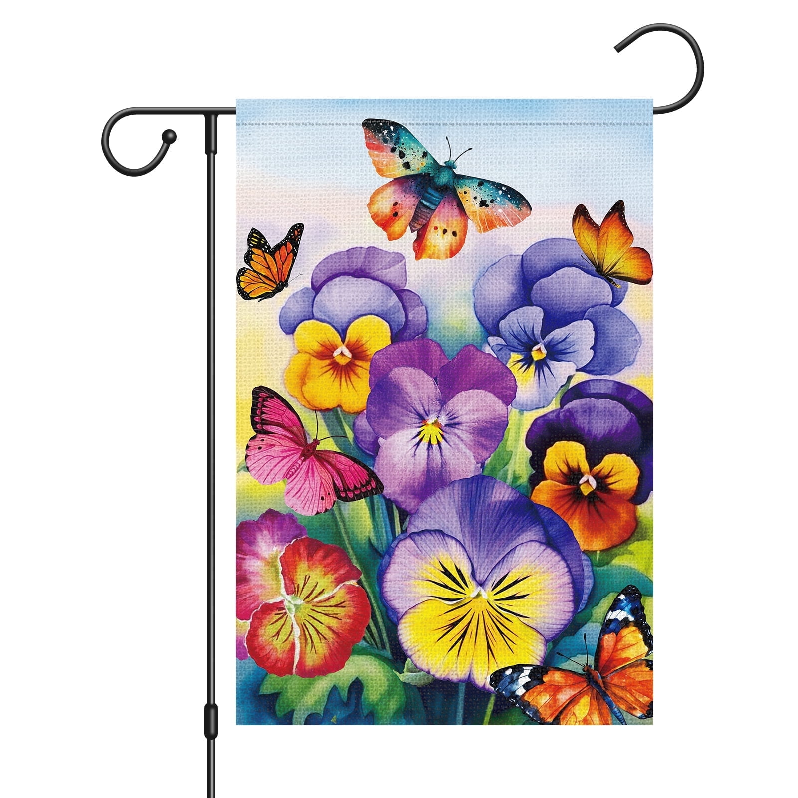 VOCHIC Welcome Spring Garden Flag 12x18 Double Sided Vertical, Burlap ...