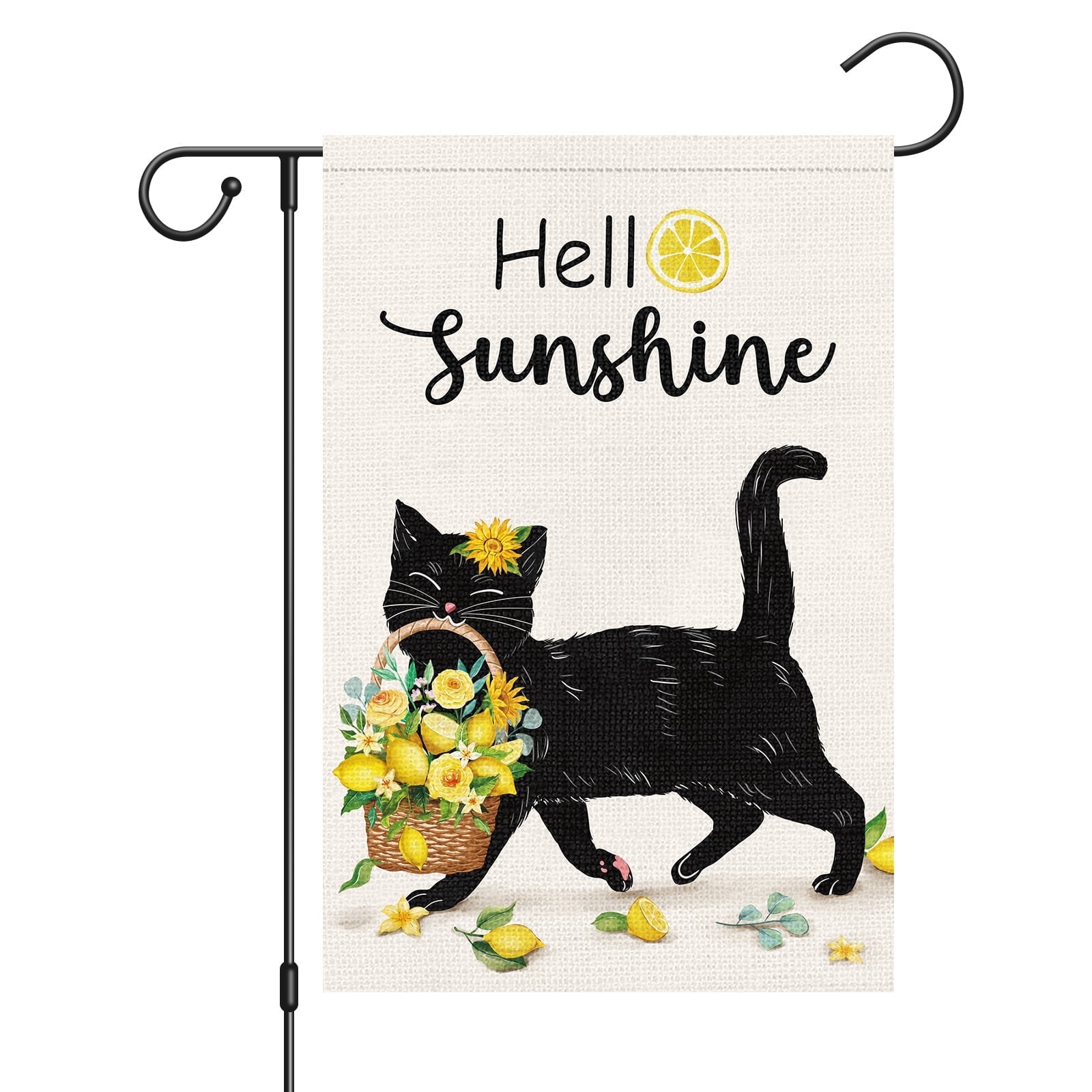 VOCHIC Welcome Spring Summer Garden Flag 12x18 Double Sided, Burlap ...