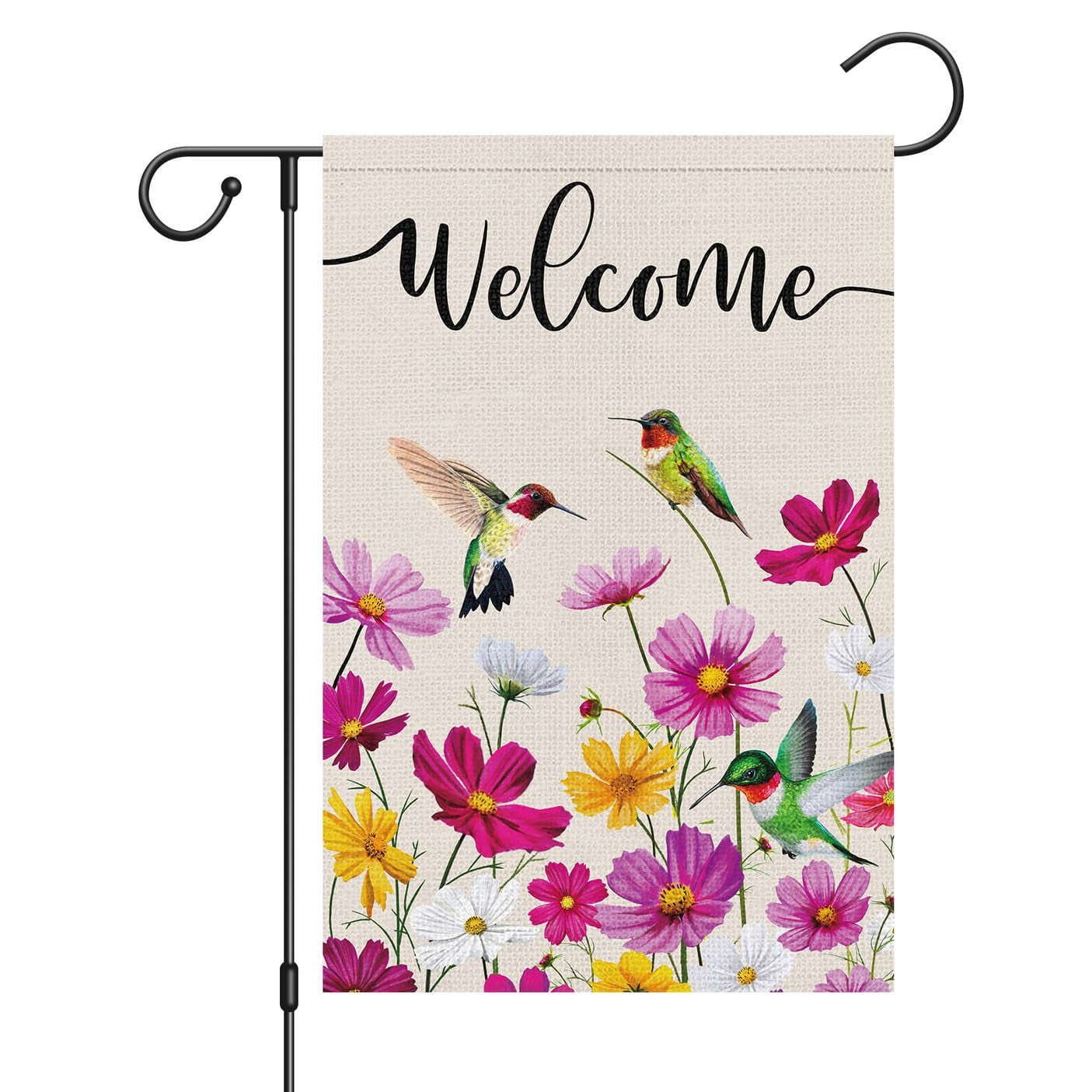 VOCHIC Welcome Spring Summer Garden Flag 12x18 Double Sided Vertical ...