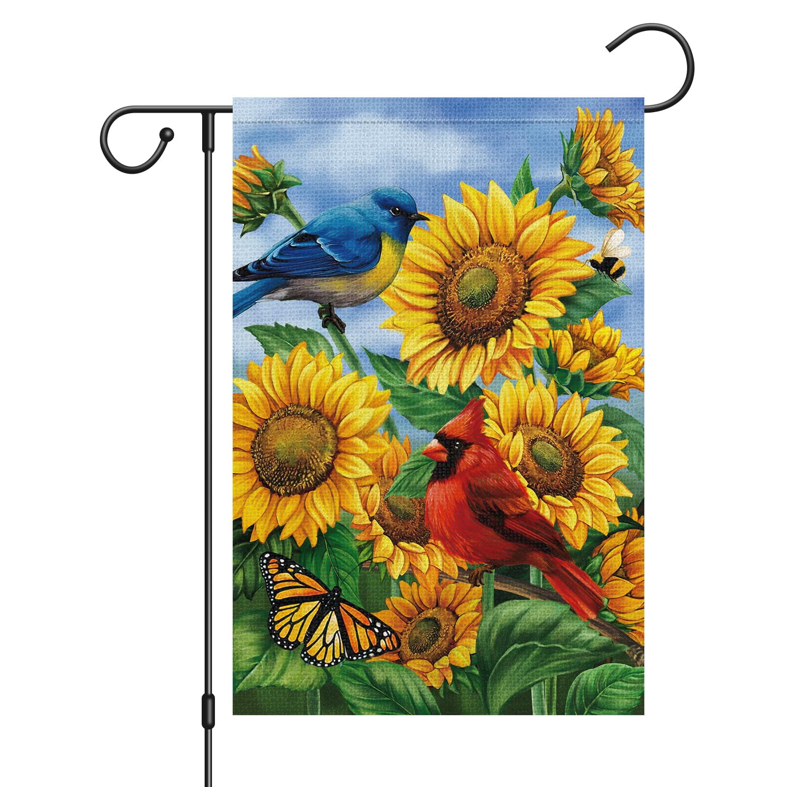 VOCHIC Welcome Spring Summer Garden Flag 12x18 Inch Double Sided ...