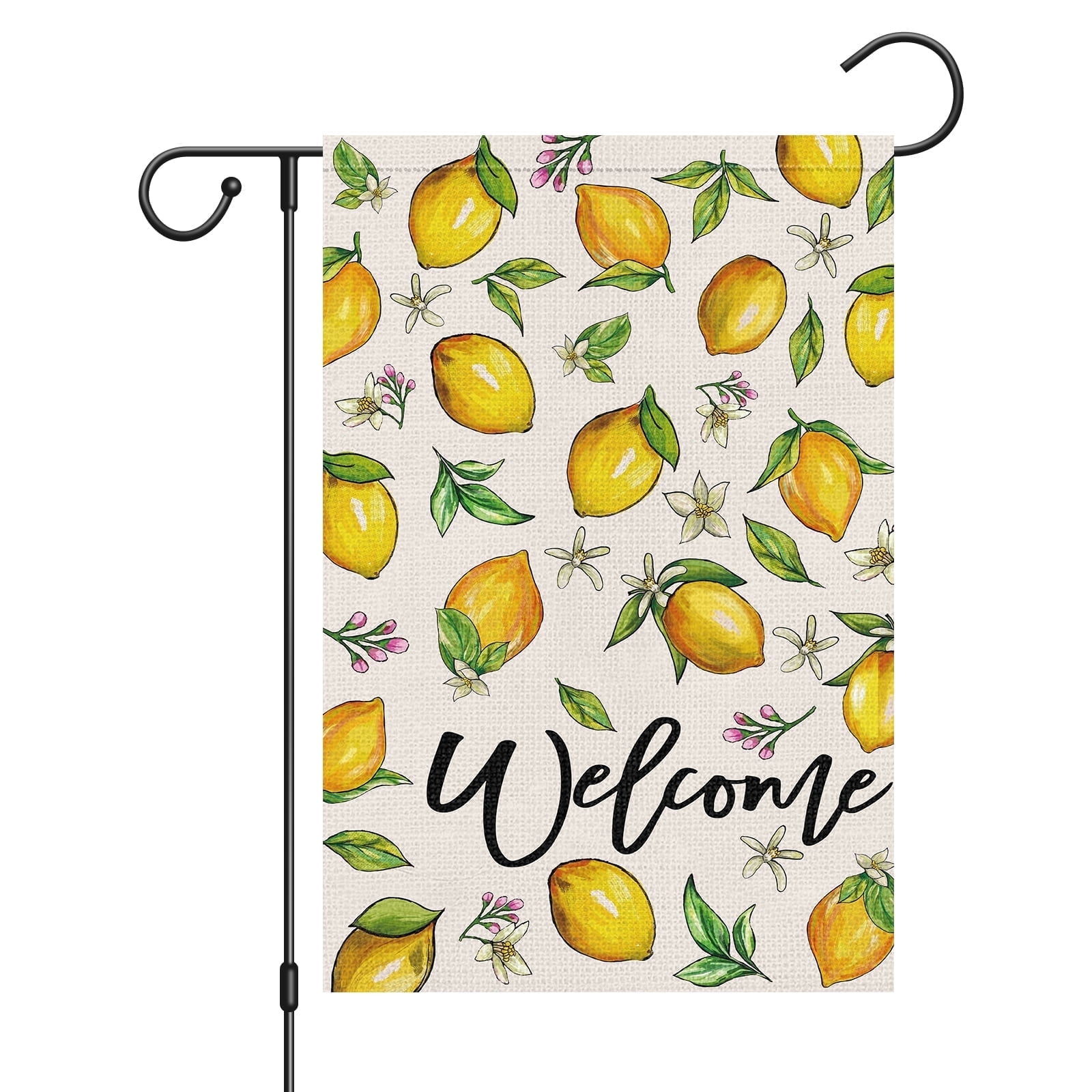 VOCHIC Welcome Summer Garden Flag 12x18 Double Sided, Burlap Small ...