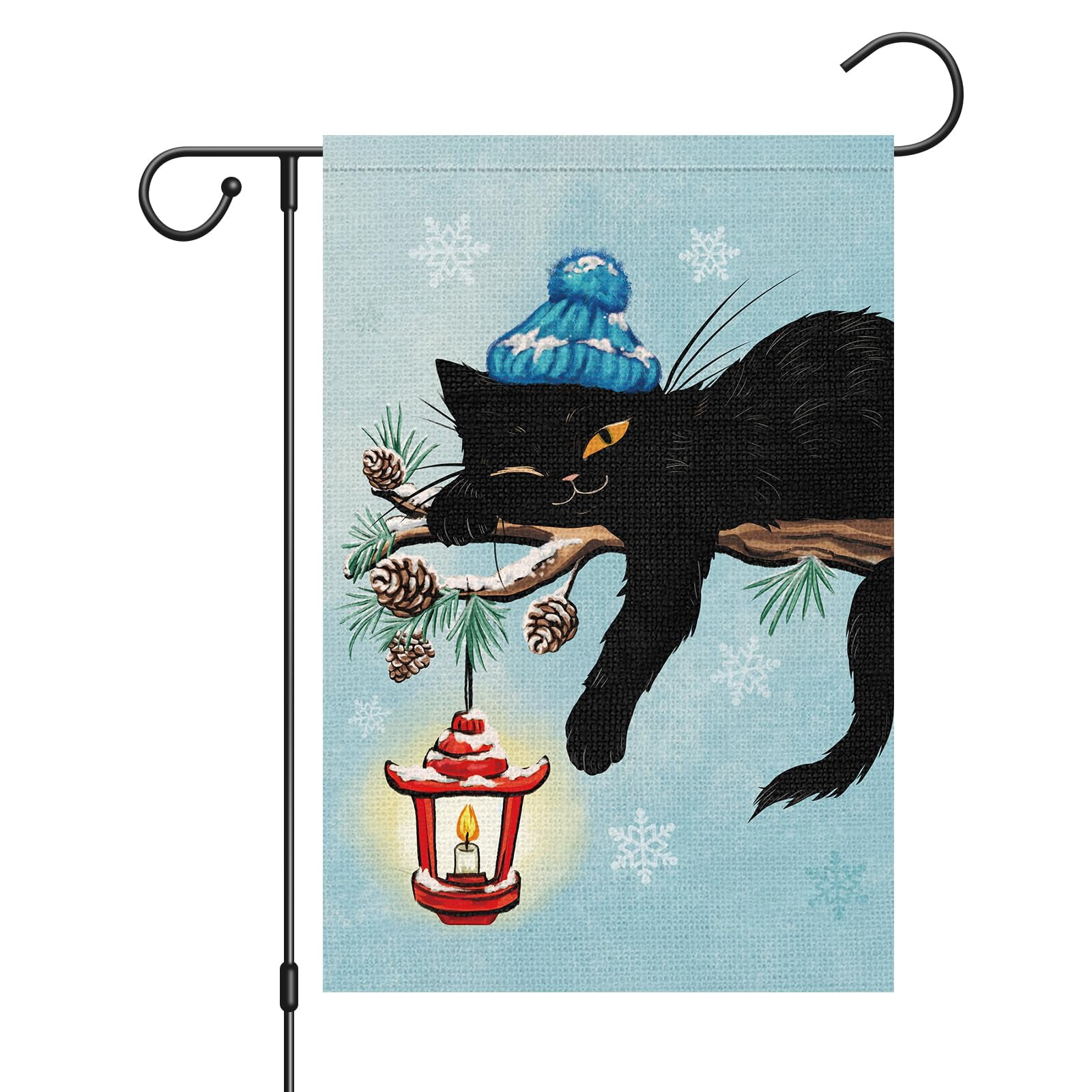 VOCHIC Welcome Winter Garden Flag 12x18 Double Sided, Burlap Small Snow ...