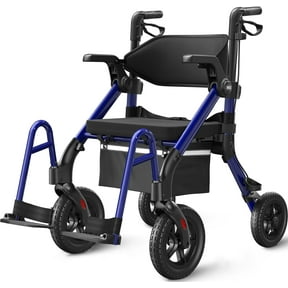 Drive Medical Nitro Sprint Senior Mobility Rollator with Seat, Blue ...