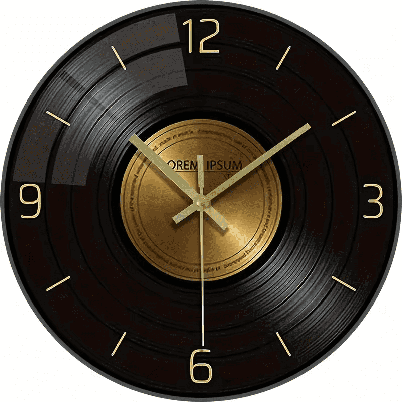 VOCOO 12-inch Vinyl Record Wall Clock, AA Battery Powered, Tempered ...