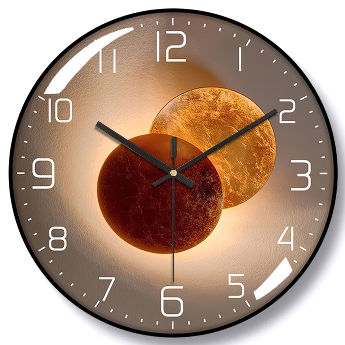 VOCOO 12Inch Modern Wall Clock, Round Silent Non Ticking Wall Clock ...