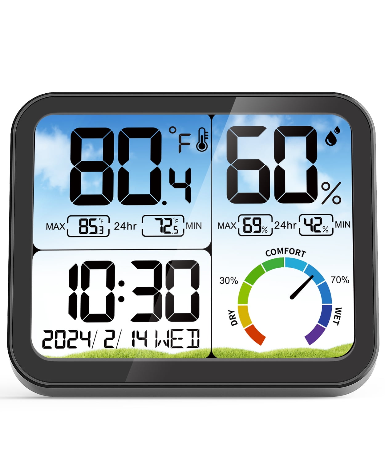 VOCOO Digital LCD-Screen Thermohygrometer, Indoor Temperature ...