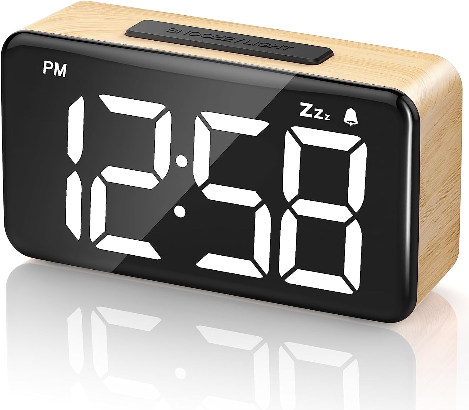 VOCOO LED Desktop Digital Alarm Clock, Snooze, 12/24H, 5 Levels ...