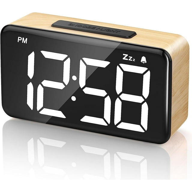VOCOO LED Desktop Digital Alarm Clock, Snooze, 12/24H, 5 Levels ...