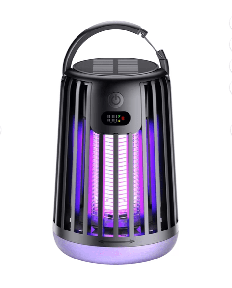 VOCOO Solar Bug Zapper Outdoor Indoor, 2 in 1 Mosquito Zapper & Camping ...