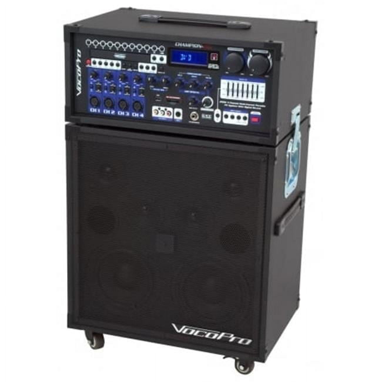 VOCOPRO 200W 4-Ch Portable P.A. System with Digital Recorder & Mic ...