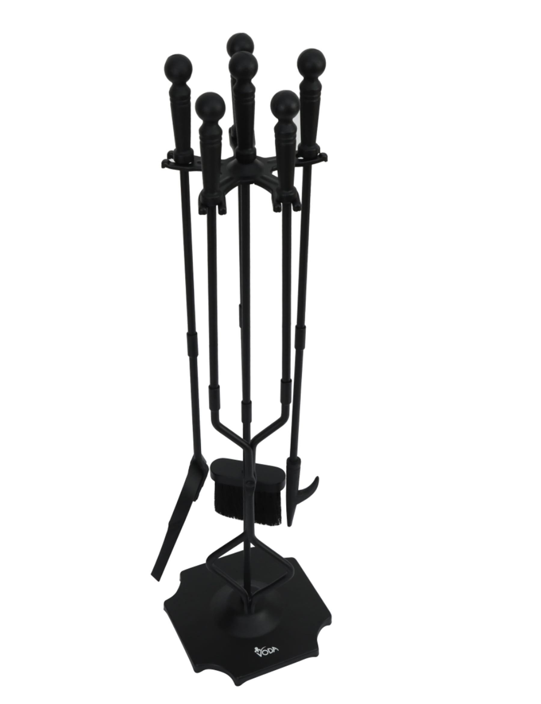 "VODA 5-Piece Indoor Fireplace Tools Set, Cast Iron, 31.5"" Fire ...