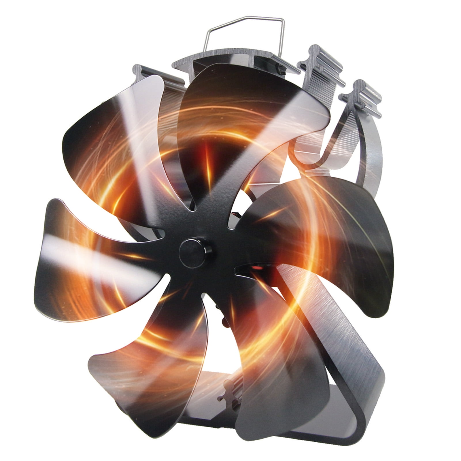 VODA Wood Stove Fan Heat Powered, 6 Blades Silent Heat Powered Fan for ...