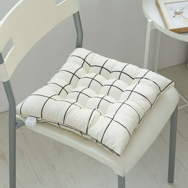 Chair Cushion Solid Color Seat Cushion Thickened Soft Corduroy Filled ...