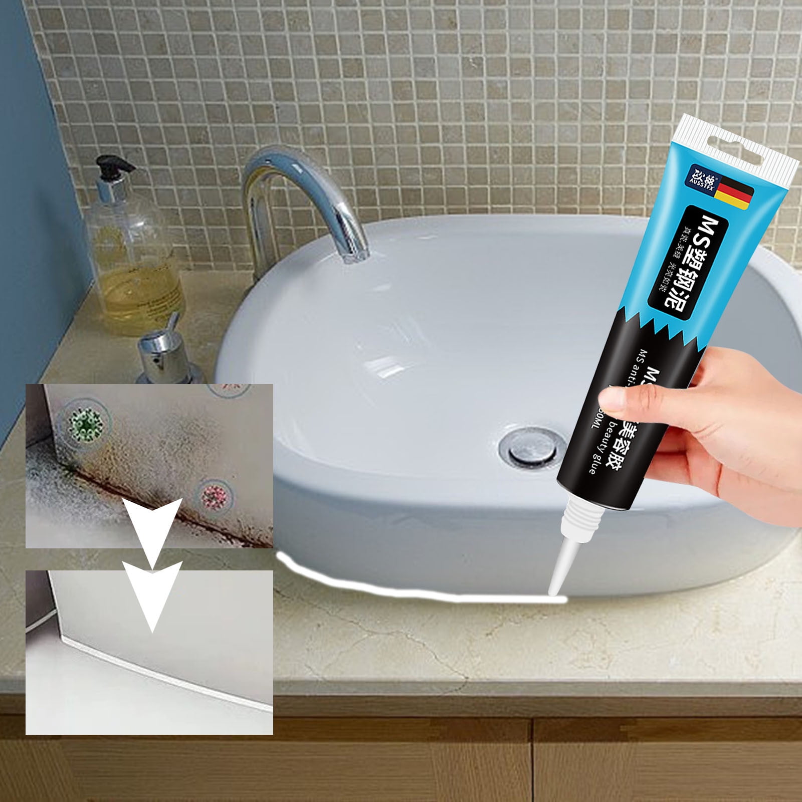 Feledorashia Mold-Resistant High Adhesive Waterproof Caulk - 150ml ...
