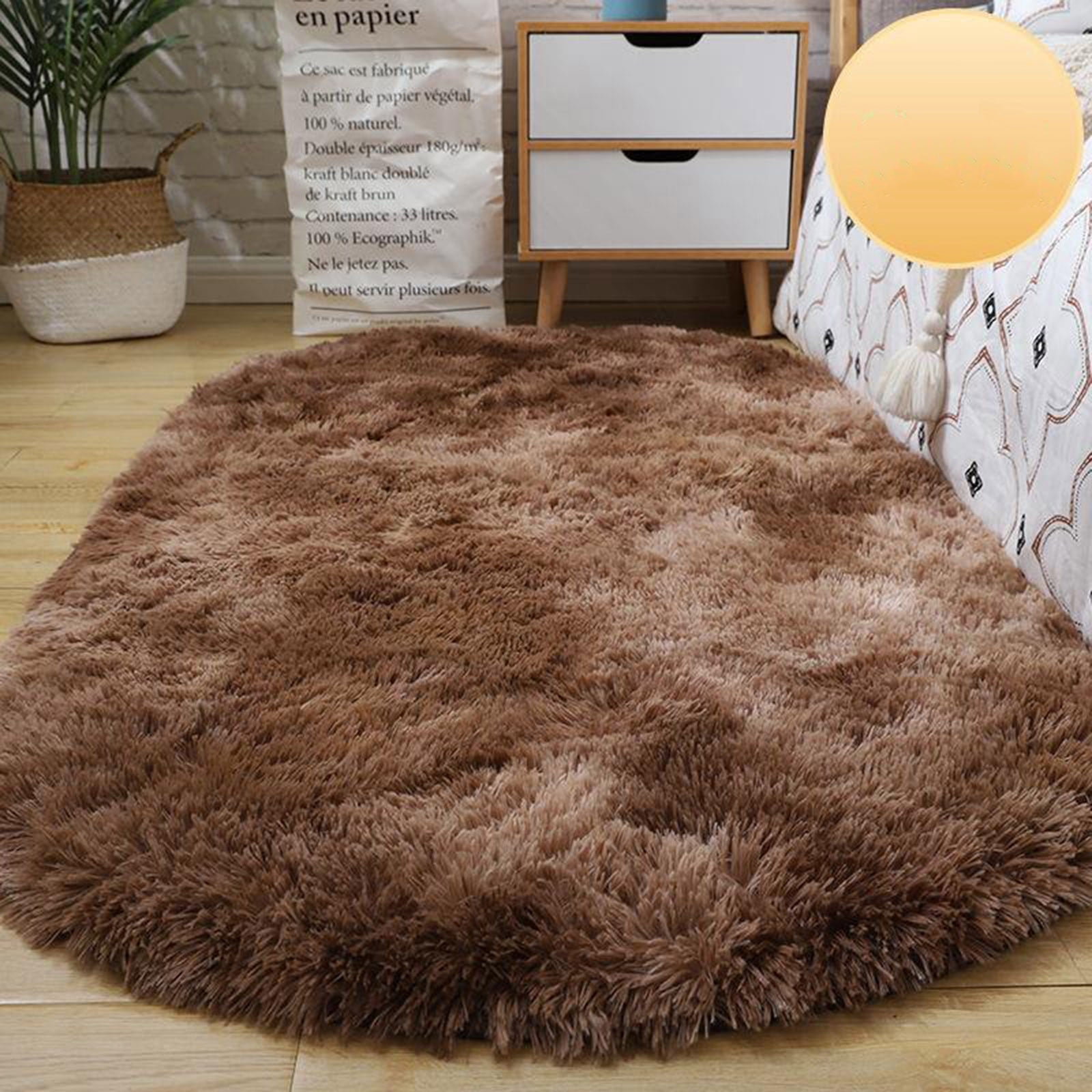 Oval Area Rugs for Living Room, Fluffy Shaggy Soft Area Rug for Bedroom ...