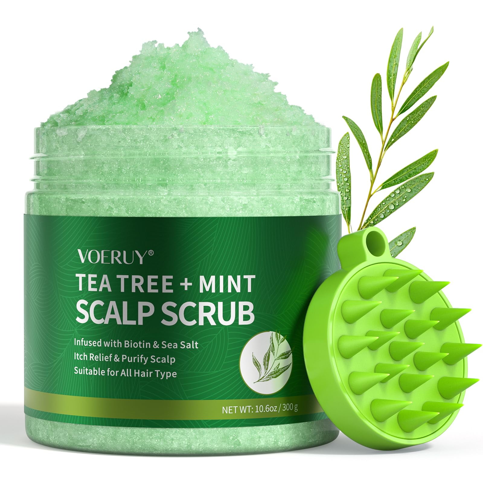 VOERUY Scalp Scrub, Tea JKF25 Tree Scalp Exfoliator Scrub Shampoo, 2-in ...
