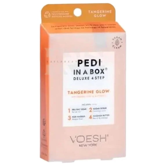 VOESH Deluxe Pedicure Spa Set 4-in-1 with Sea Salt, Scrub, Mud Masque ...