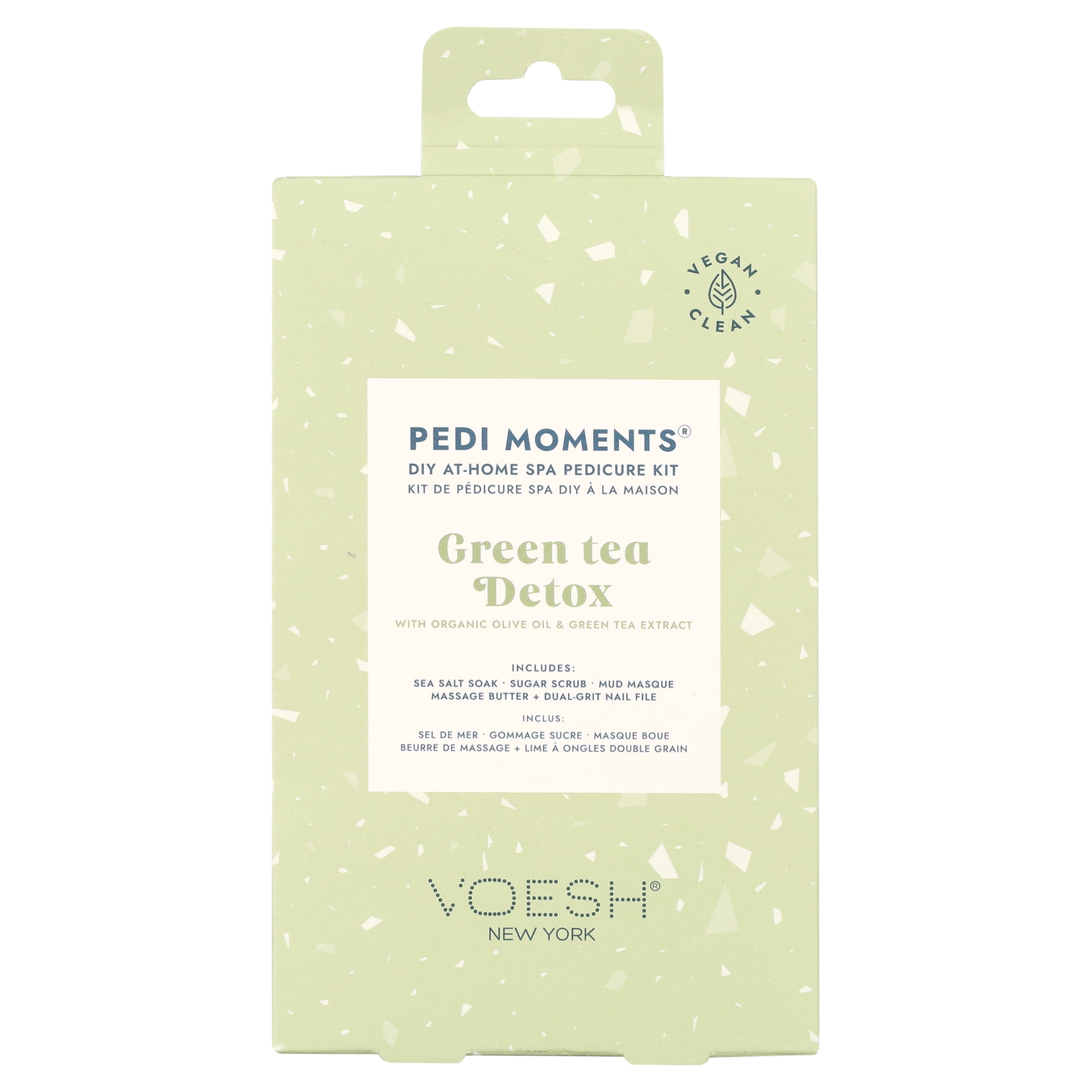 VOESH Pedi Moments 4 Step Pedicure Treatment in Green Tea - Walmart.com