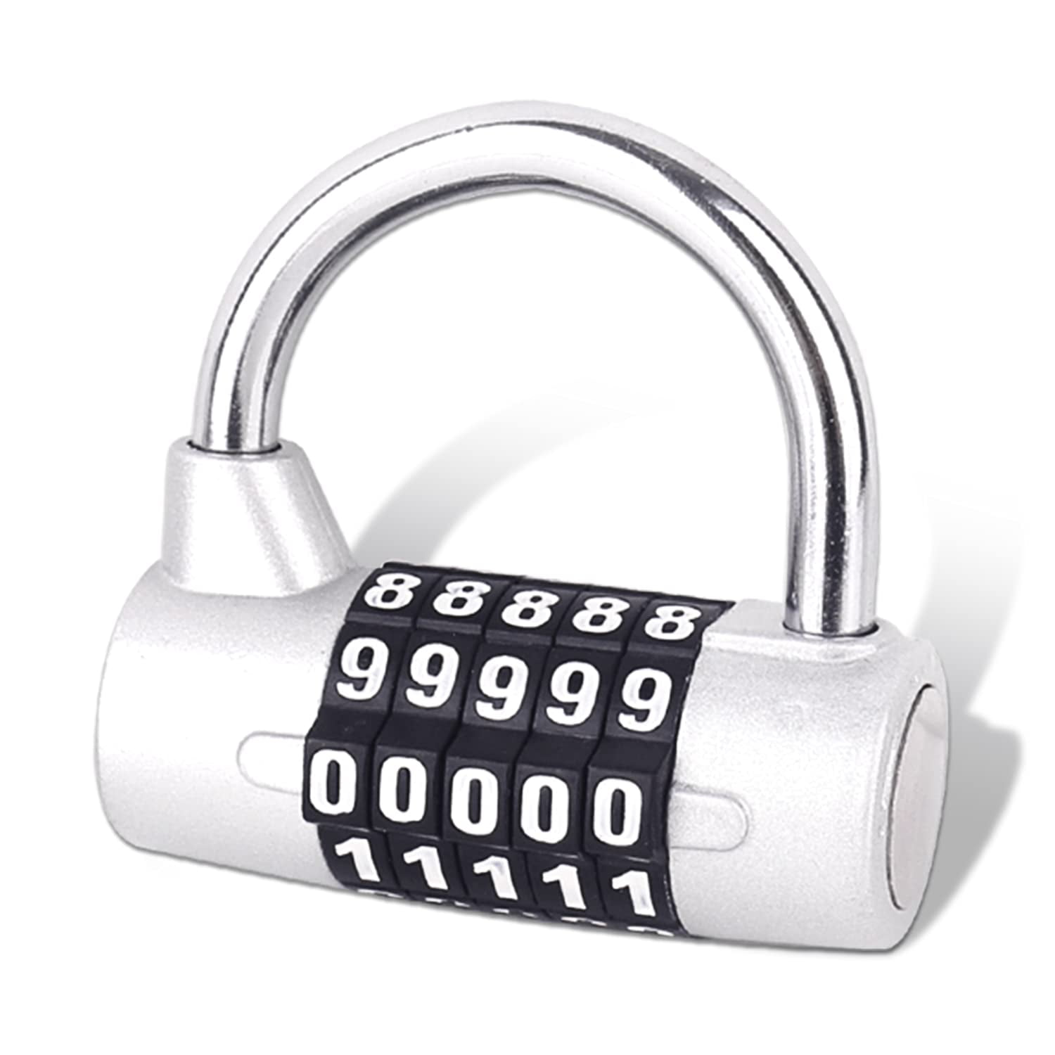 VOGDORA Locker Lock, 5 Digit Combination Padlock Resettable Luggage ...
