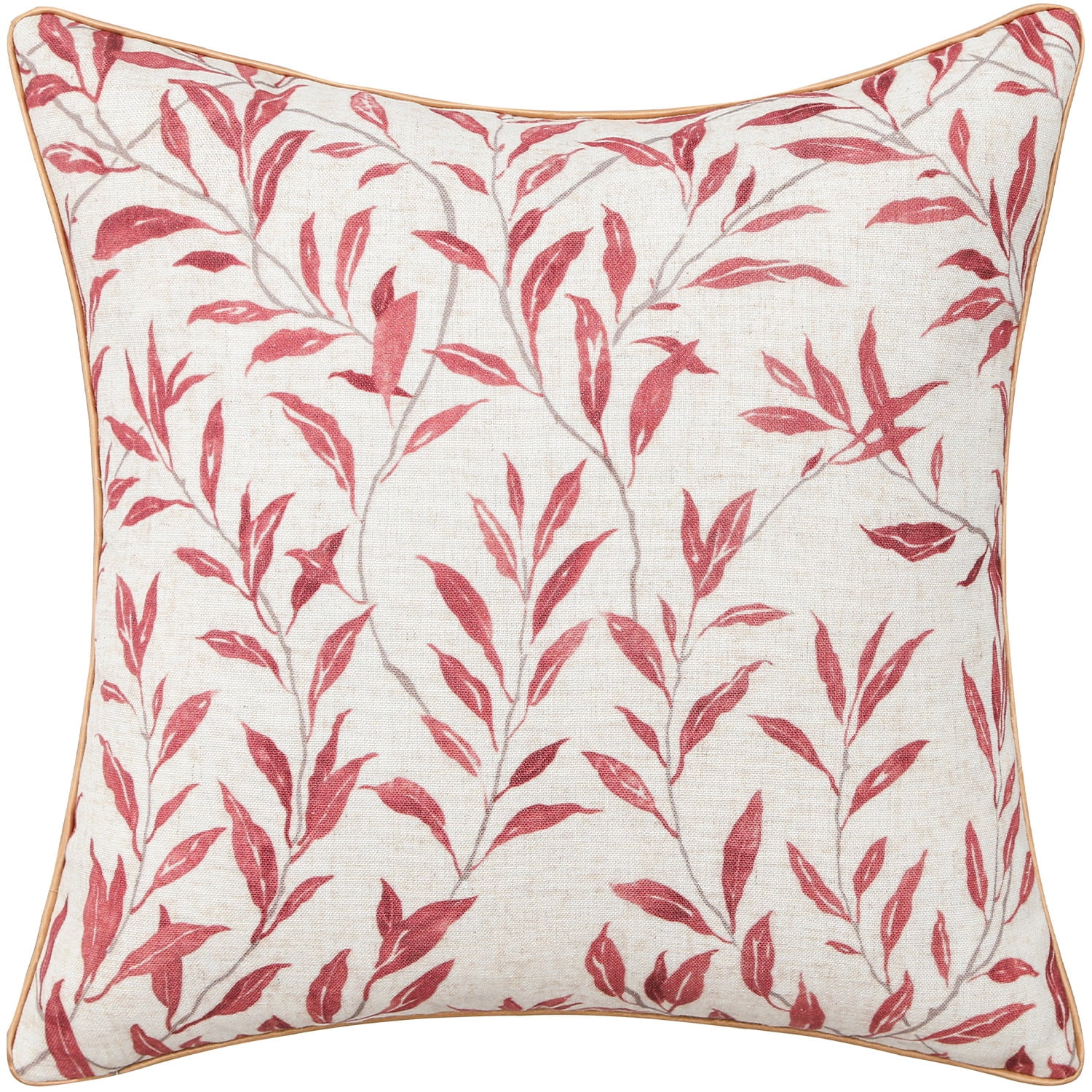 VOGOL 18 x 18 inch Decorative Pillow Covers, Farmhouse Pink Leaves ...