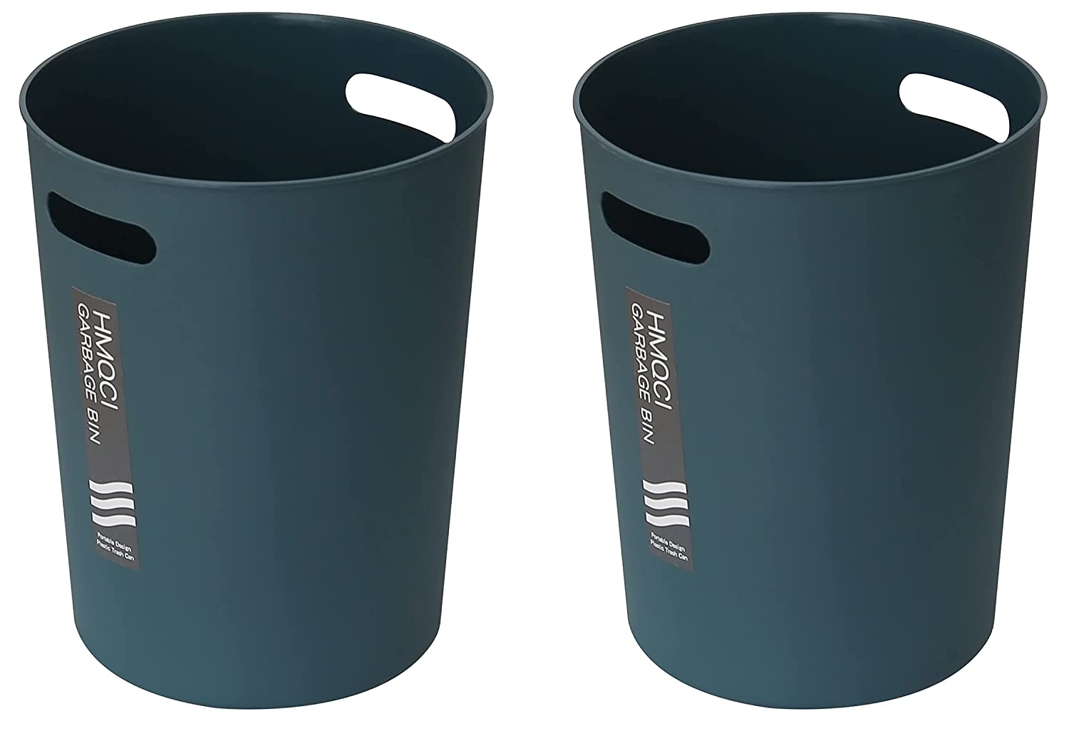 VOGRYE 2 Pack Small Trash Can Round Plastic Wastebasket, Garbage ...