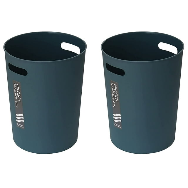 VOGRYE 2 Pack Small Trash Can Round Plastic Wastebasket, Garbage ...