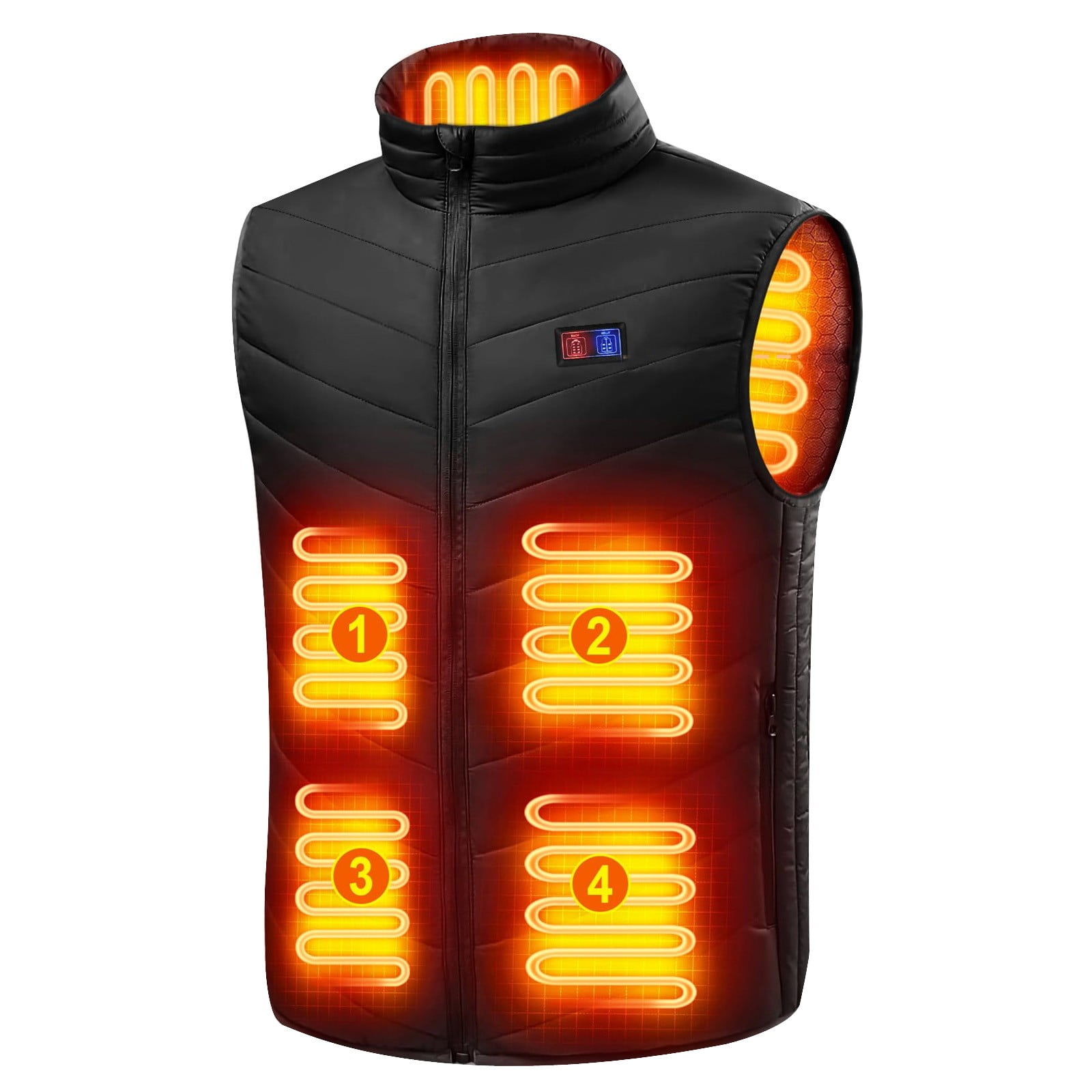 VOGUES Heated Vest For Men, 3 Adjustable Temperatures 15 Heated Zones ...