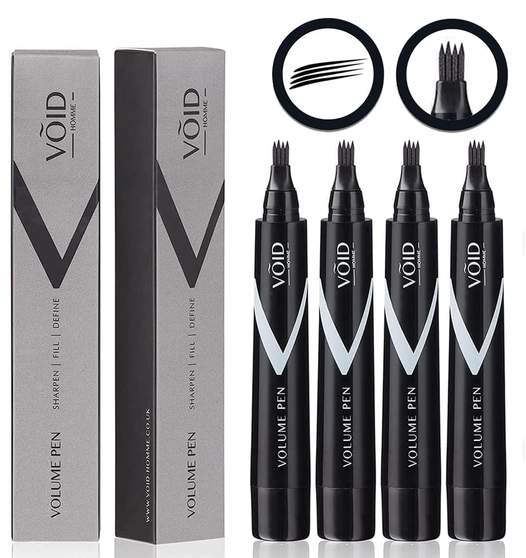 VOID Homme Beard Pen Filler for Men (Pack of 4) Instant Beard Pen ...