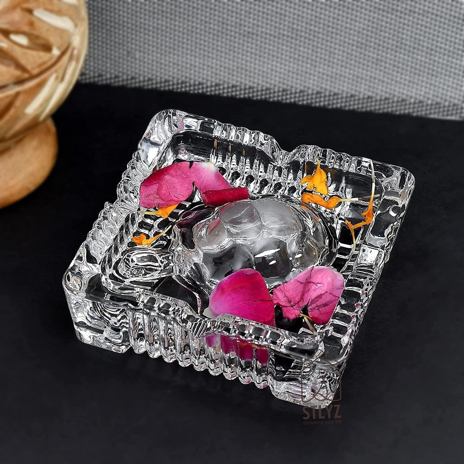 VOIDROP Feng Shui vastu Crystal Glass Turtle Crystal Tortoise Crystal ...