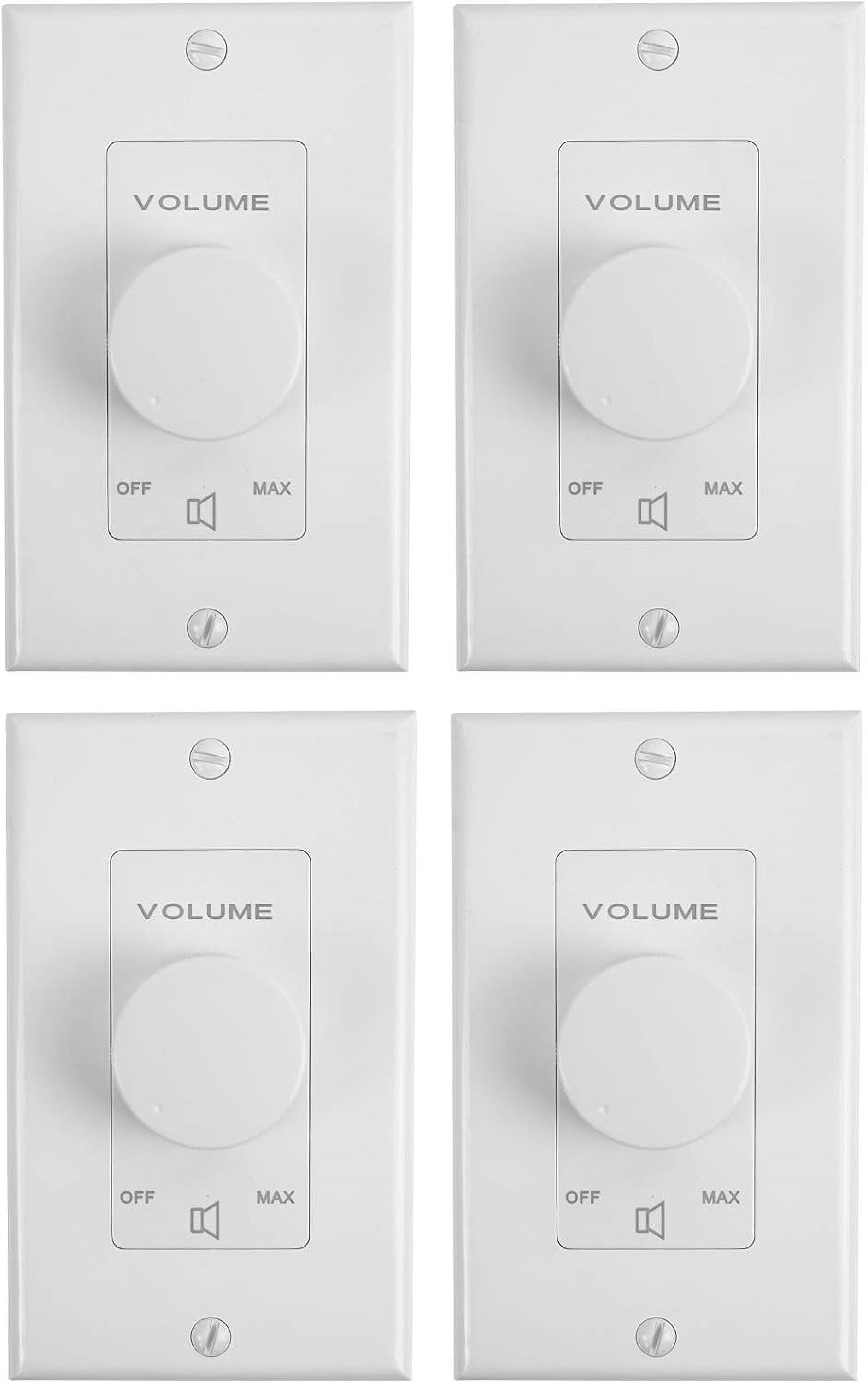 VOL70100 White 100 Watt 70v Wall Volume Control Zone Controller Box ...