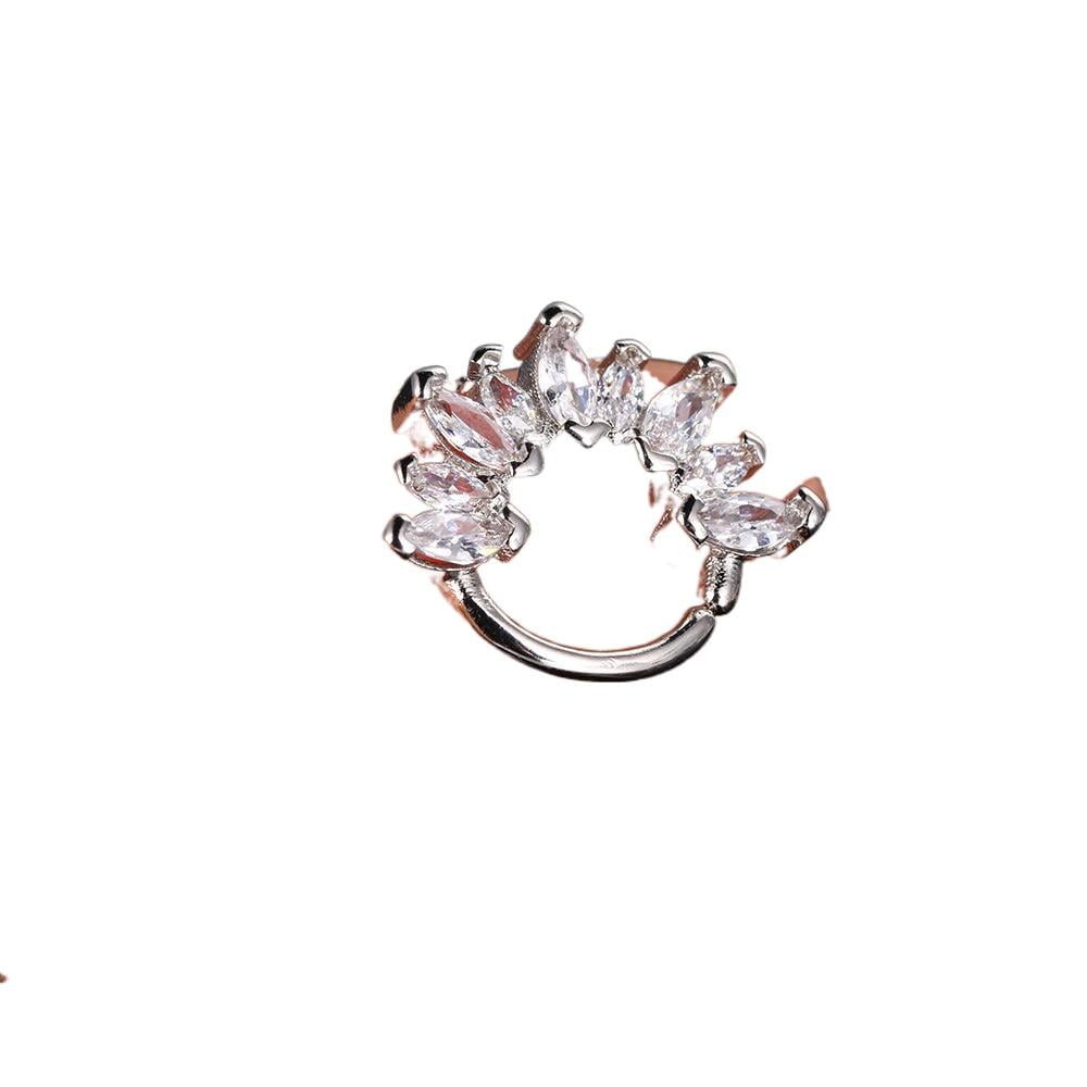 VOLALO Titanium Micro Gem Hinged Nose Hoop Beauty Jewelry - Walmart.com