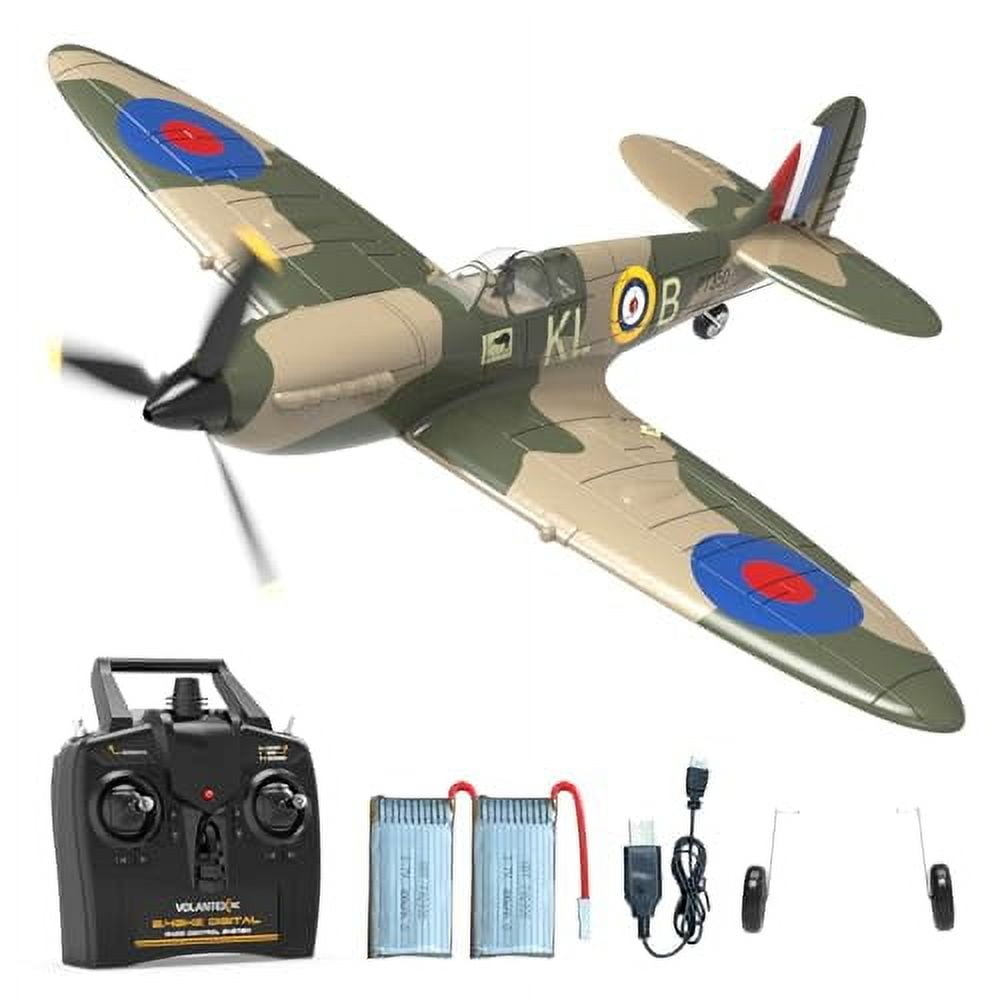 VOLANTEXRC 4-CH Spitfire One Key Remote Control Airplane with Xpilot ...
