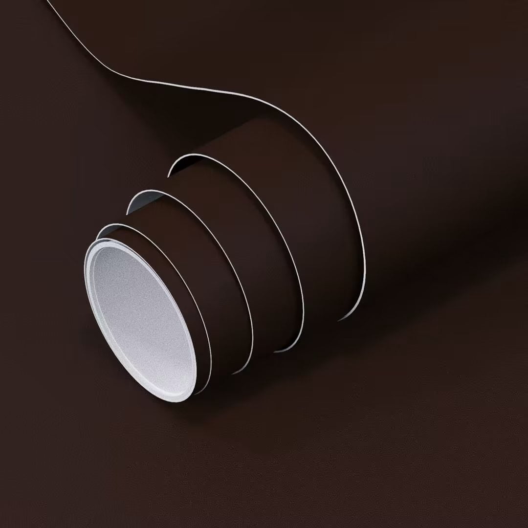 VOLEAAR Brown Contact Paper 15.7 x 196 Inches Pure Brown Peel and Stick ...