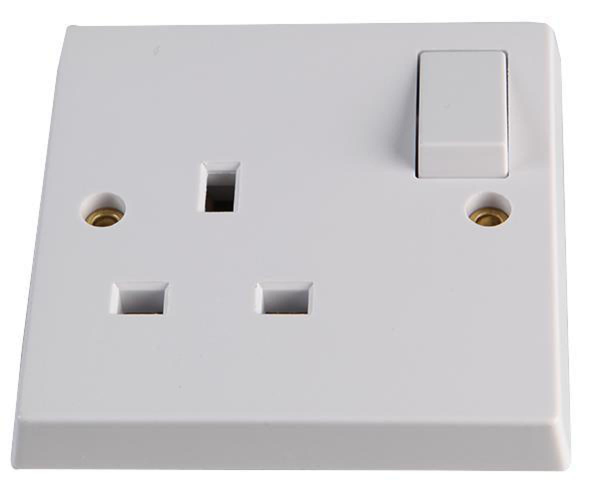VOLEX ACCESSORIES - 13A 1 Gang DP Switched Socket, White - Walmart.com