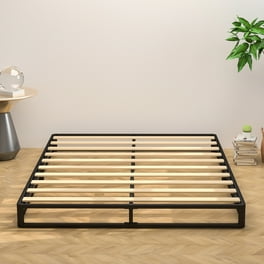 Flolinda Queen Bed Frame with Built in USB Ports Linen Upholstered No Box Spring Needed Beige Walmart