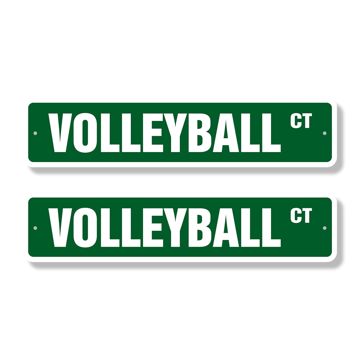 VOLLEYBALL Classic Street Sign (2 Pack) signs ball net player team Road ...