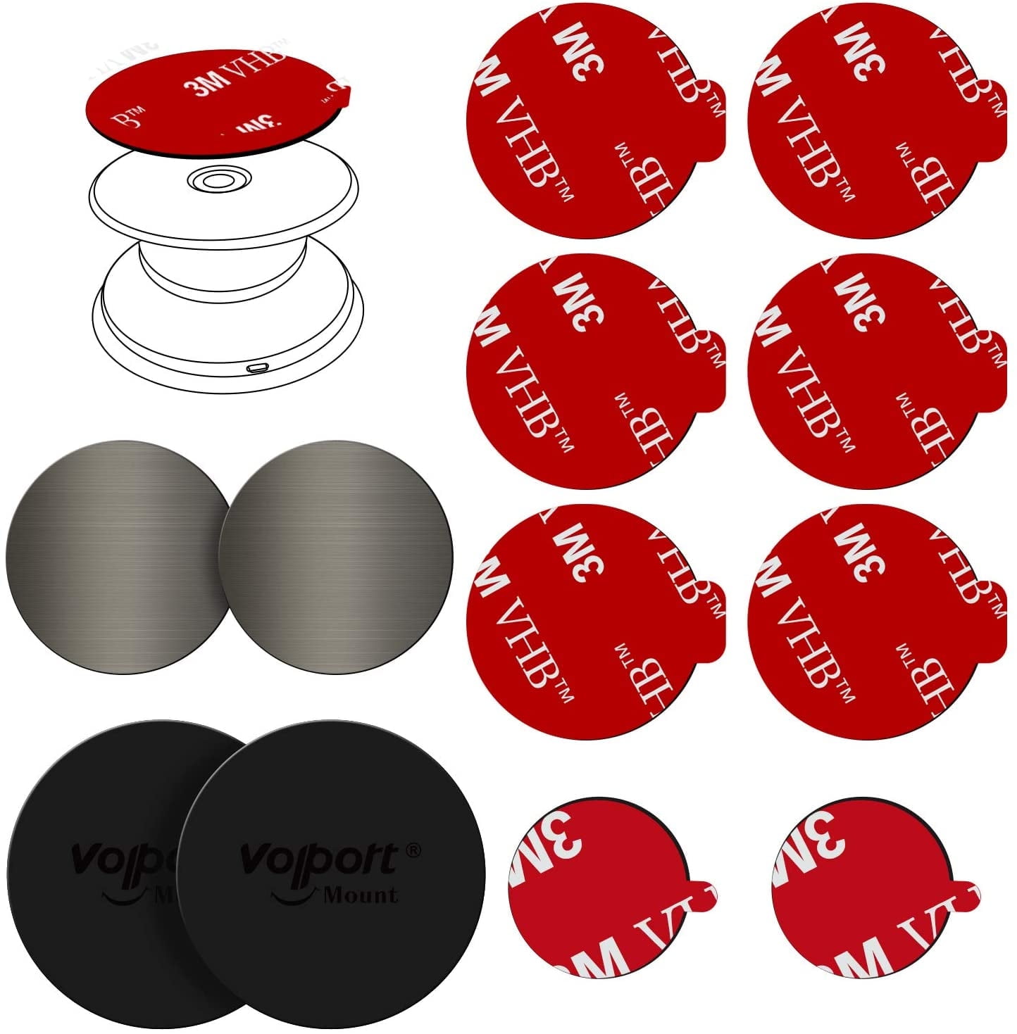 VOLPORT Extra 3M Tape Super Sticky Adhesive Replacement and Phone ...