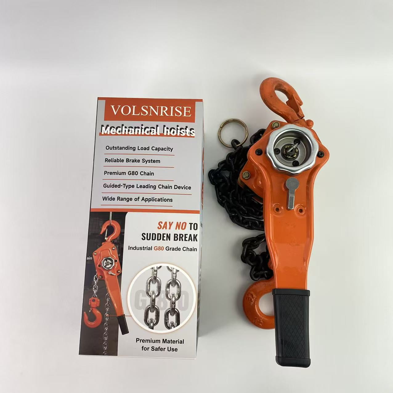 VOLSNRISE Mechanical hoists,Manual Lever Chain Hoist, 3 Ton 6600 lbs ...