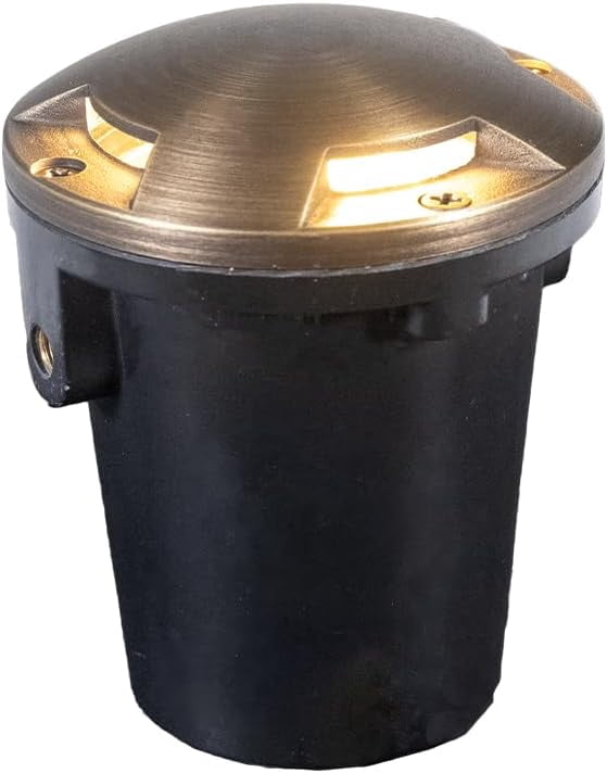 VOLT 12V 3-in-1 Waterproof Mini in-Grade Light with Brass Turret Top ...