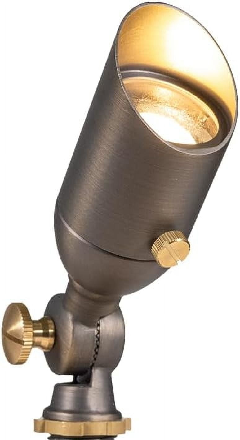 VOLT 12V Brass Mini Outdoor Spotlight (Bronze) with 2W 2700K Warm White ...