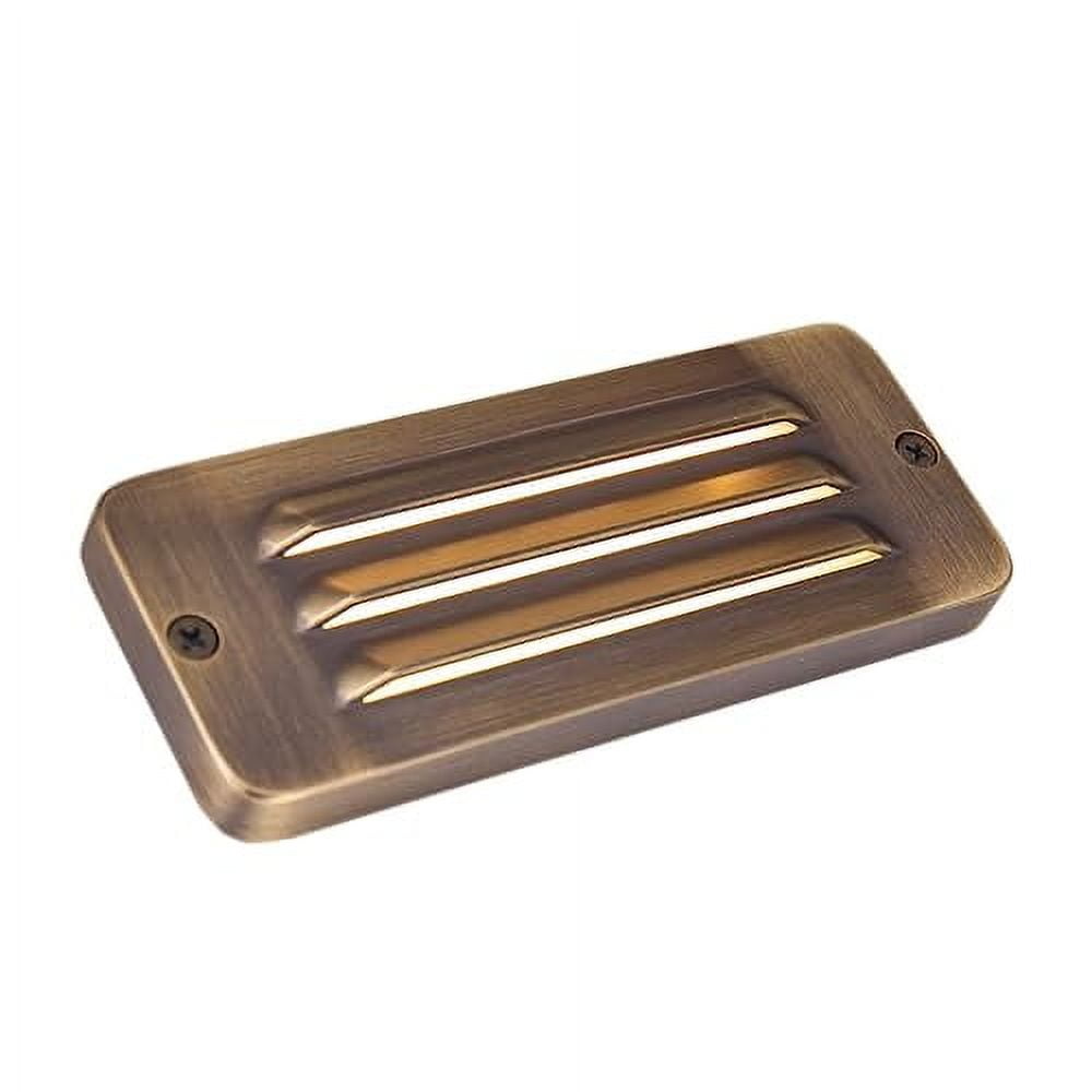 VOLT Cast Brass 12V 3W 2700K Warm White Mini Thin LED Louvered Outdoor ...
